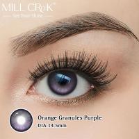 China MILLCREEK Orange Granules Highlight 4-Tone 14.5mm Full-Coverage Daily Colored Contact Lenses Smooth Surface Design To Enhance Wearer Comfort And Reduce Dryness for sale