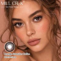 China MILLCREEK Orange Granules Highlight 4-Tone 14.5mm Full-Coverage Daily Colored Contact Lenses Smooth Surface Design To Enhance Wearer Comfort And Reduce Dryness for sale