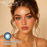 China MILLCREEK Orange Granules Highlight 4-Tone 14.5mm Full-Coverage Daily Colored Contact Lenses Smooth Surface Design To Enhance Wearer Comfort And Reduce Dryness for sale