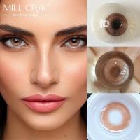 China MILLCREEK Natural Eden Contact Lenses 14.2mm 4-tone  Brown & Grey Moisture Lock For Long Events Soft Colors For Soft Looks for sale