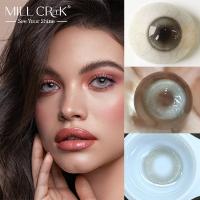 China MILLCREEK Natural Eden Contact Lenses 14.2mm 4-tone  Brown & Grey Moisture Lock For Long Events Soft Colors For Soft Looks for sale