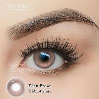 China MILLCREEK Natural Eden Contact Lenses 14.2mm 4-tone  Brown & Grey Moisture Lock For Long Events Soft Colors For Soft Looks for sale
