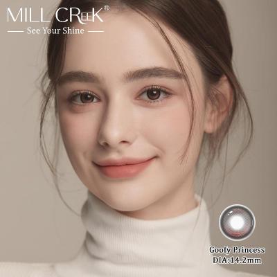 China MILLCREEK Goofy Princess  CONTACT Lenses 14.2mm 4-tone Colored Contact Lens  With Power 0.00 ~ -8.00 Yearly Prescription Contact Lenses for sale