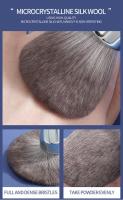 China OEM Hot Stamping Logo Eyebrow Shadow Face Makeup Brushes 19cm for sale