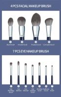 China OEM Hot Stamping Logo Eyebrow Shadow Face Makeup Brushes 19cm for sale