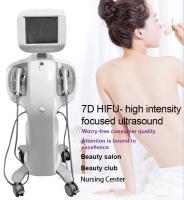 China Vertical Ultrasound 7D HIFU Beauty Machine 2 Handles 25000 Shots for sale