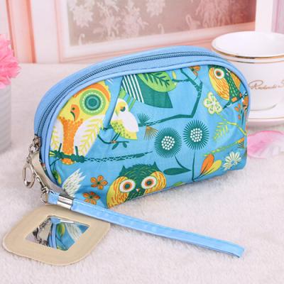 China Medium Makeup Bag / Custom Cosmetic Bags With Zipper Flower Animal Printing for sale