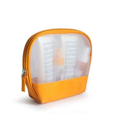 China Promotional Transparent Two Sided Mesh Makeup Bag Zipper Closure For Girls for sale