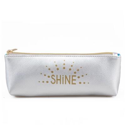 China Washable Silver Custom Cosmetic Bags With Double Side Lamination ,  Travel Organizer Bag for sale