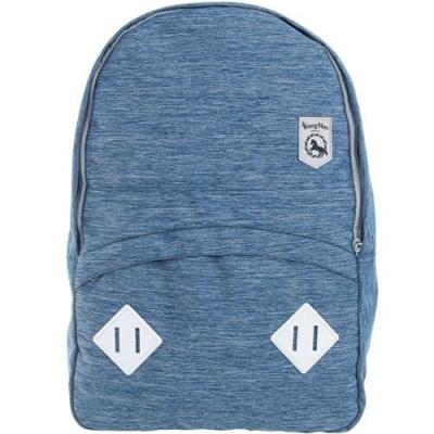 China Blue Polyester Custom Logo Backpacks , Printed Laptop Rucksack Bags For Student for sale