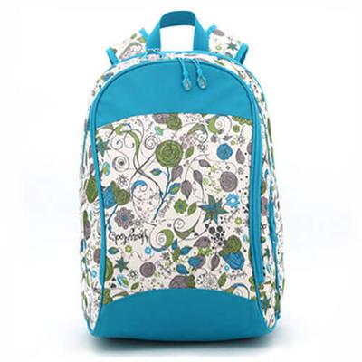 China Zipper  Floral Custom Logo Backpacks , Embroidered Book Bags For Teenage Girls for sale