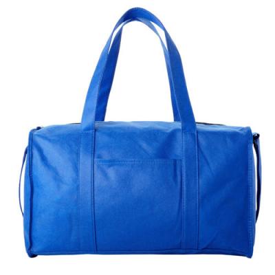 China Gym Blue Soft Sport / leisure duffle bag With Backpack Straps for sale