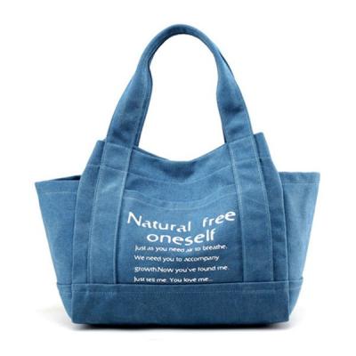 China Vintage Custom Canvas Bags With Pockets , Womens Tote Handbags for sale