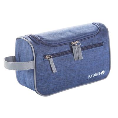 China Oxford Fabric Mens Custom Cosmetic Bags , top double metal zipper Make Up Organizer for sale