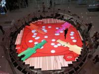 China Commercial Interactive LED Screen Floor Tiles 1R1G1B P4.81 P2.064 for sale