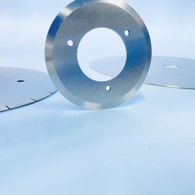 China Custom Tungsten Steel Tape Slitting Blade Round Blade for Cutting Adhesive Tape Plastic Pipe and Film for sale