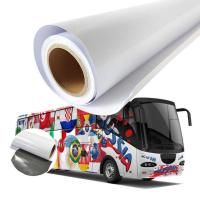 China Vehicle Car Wrapping Self Adhesive Vinyl White PVC Film Roll Digital Printing for sale