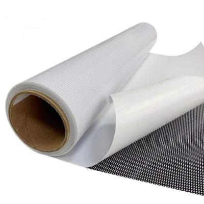 China Self Adhesive Vinyl One Way Vision Film Window Glass Privacy Protecting Printable for sale