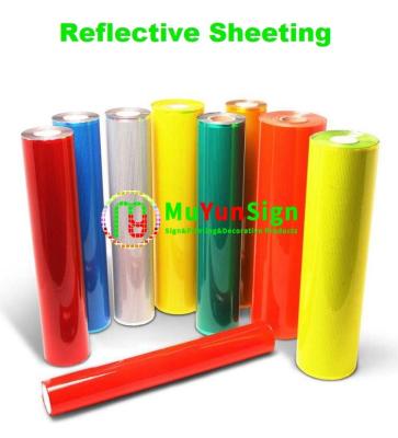 China Traffic Signs PET Cutting Reflective Sheeting 3100 1.24×45.7 Meters Outdoor for sale