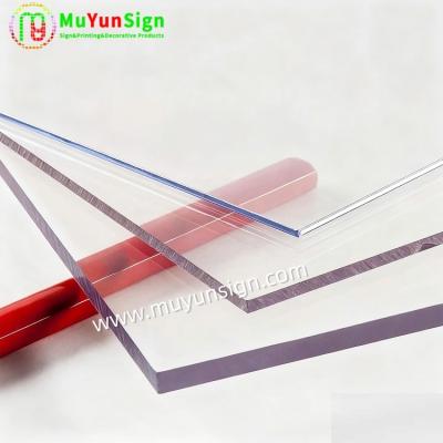China Clear Acrylic Plexiglass Sheet PE Film / Craft Paper Cover Advertisement Board for sale