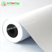 China Glossy White Adhesive PVC Vinyl Film Digital Printing Vehicle Advertising for sale