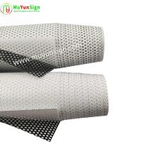 China One Way Vision Perforated Film Printable Adhesive Vinyl For Metro Wraps for sale