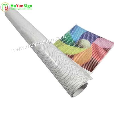 China One Way Vision Perforated Window Film Digital Print Self Adhesive Printing Vinyl for sale
