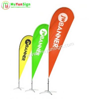 China Outdoor Advertising Tear Drop Banner Stand For Beach Flag for sale