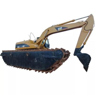 China Amphibious Excavator Swamp Buggy with Strong Engine Used Cat 320C in Good Condition for sale