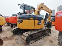 China Japan Komatsu PC 78US Crawler Excavator Used Mini Digger PC78US-6 with Log Fork for sale