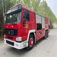 China Good Condition Red Diesel Fuel Type Howo Fire Fighting Truck 16cbm Manual Transmission for sale