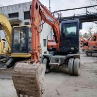 China 2016 Year Original Engine Doosan DX60W-9C Wheel Excavator in Korea with Rubber Tire for sale