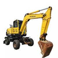 China 0.2m3 Bucket Capacity 42kw 6 Ton Hyundai 60W 4WD Mini Used Hydraulic Wheel Excavator for sale
