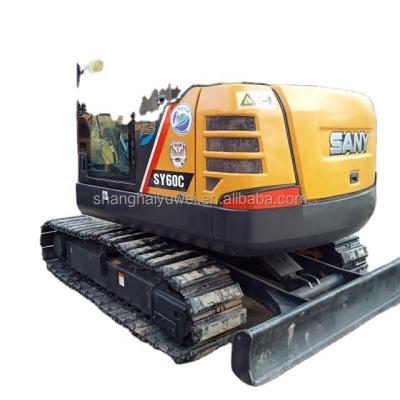 China Construction Excavator Machinery 6TON Sany SY 60 C Crawler Excavator with Lower Hours for sale