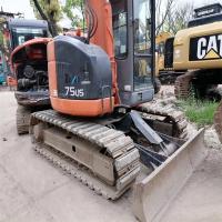 China Japan Imported 7.6 Ton Hitachi ZX75UR Used Excavator with Original Hydraulic Valve for sale