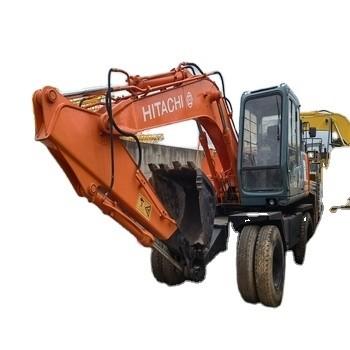 China 10.7TON Operating Weight Original Hydraulic Pump Hitachi EX 100 WD 10 Ton Wheel Excavator for sale