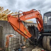 China 10.7TON Operating Weight Original Hydraulic Pump Hitachi EX 100 WD 10 Ton Wheel Excavator for sale