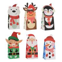 China Rectangle 70g White Kraft Paper Christmas Gift Bags Oilproof for sale