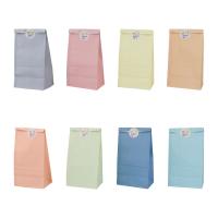 China Brithish Style Grid Pure Color Kraft Takeaway Biodegradable Paper Bags 9g/Pcs for sale