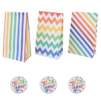 China Colorful Stripe Eco Friendly Kraft Paper Bag Food Packaging 9g/PCS for sale