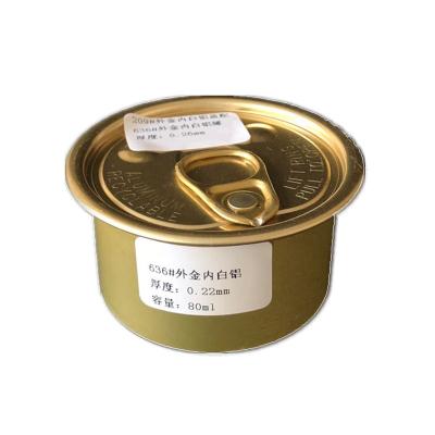 China Thickness 0.18mm Cheese Meat Empty Aluminum Cans For Canning Food 80ml for sale