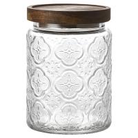 China 700ml 800ml 24 Oz Glass Jars With Lids For Snacks 480g 512g for sale