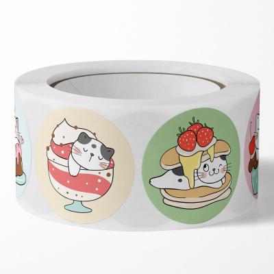 China ECO Friendly Hot Glue 0.08mm Cartoon Custom Sticker Labels ISO9001 for sale