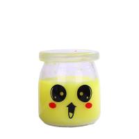 China 100ml Pudding Food Glass Packaging Milk Sealed Storage Bottle 3.4oz for sale
