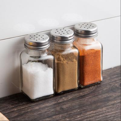China OEM ODM 4*4*9cm Food Glass Packaging Condiment Bottle Jars for sale