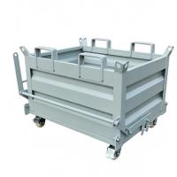 China Collapsible Wire Mesh Container Iron Storage Cage for Warehouse with Lid for sale