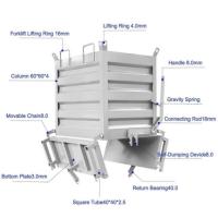China Collapsible Wire Mesh Container Iron Storage Cage for Warehouse with Lid for sale