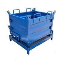 China Industrial Iron Pallet Box Heavy Duty Warehouse Storage Bin for sale