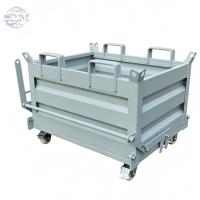 China Galvanized Iron Turnover Box Stackable Logistics Container with Lid for sale