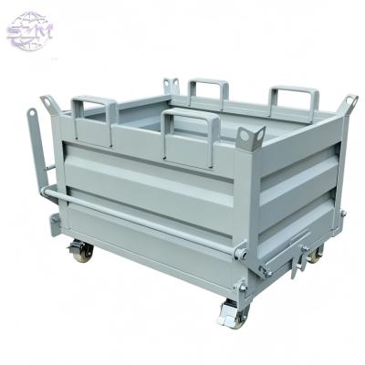 China Galvanized Iron Turnover Box Stackable Logistics Container with Lid for sale